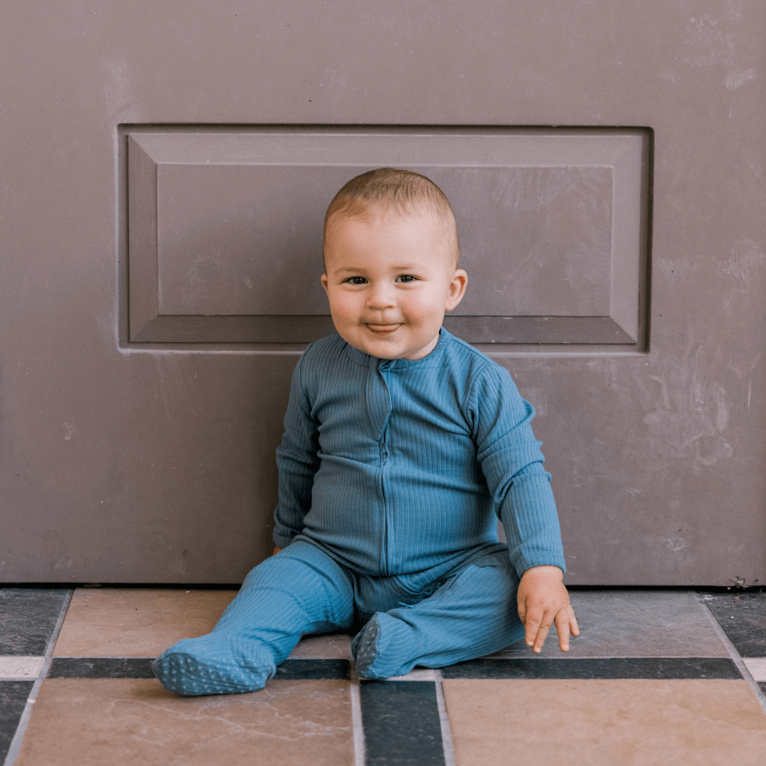 Hello Poppet Original Ribbed All in One Long Sleeve | Bear & Moo